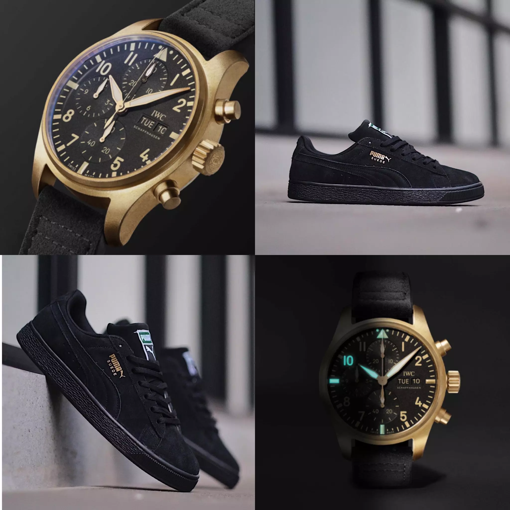 #Kixntix: Buaileann eagrán teoranta IWC Pilot's Watch 41 ón Uasal Porter le suede diana sráide Puma - Uaireadóirí Ama agus Taoide 1070_1