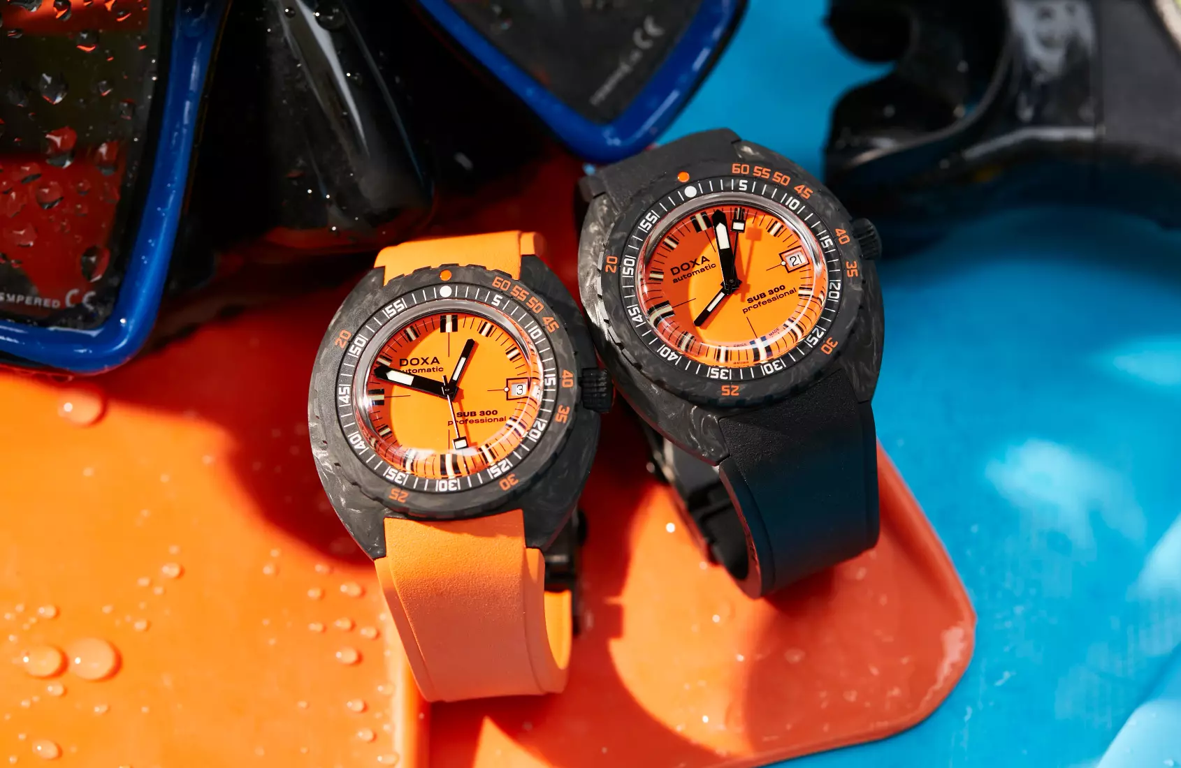 Die DOXA Sub 300 Carbon-Reihe bietet 6 auffällige Zifferblätter