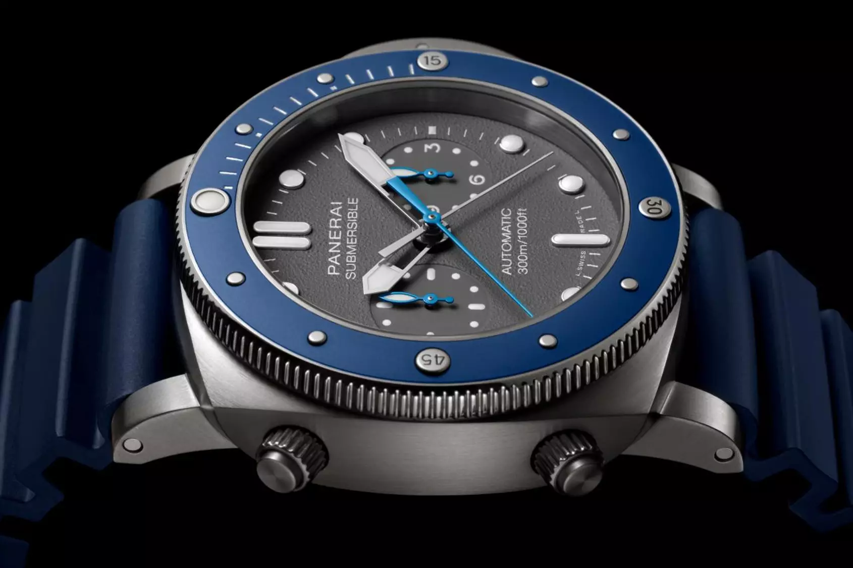 UTANGULIZI: Mpiga mbizi anayestaajabisha - Panerai Submersible Chronograph Guillaume Toleo la Néry PAM00982 - Saa za Wakati na Mawimbi 2182_2