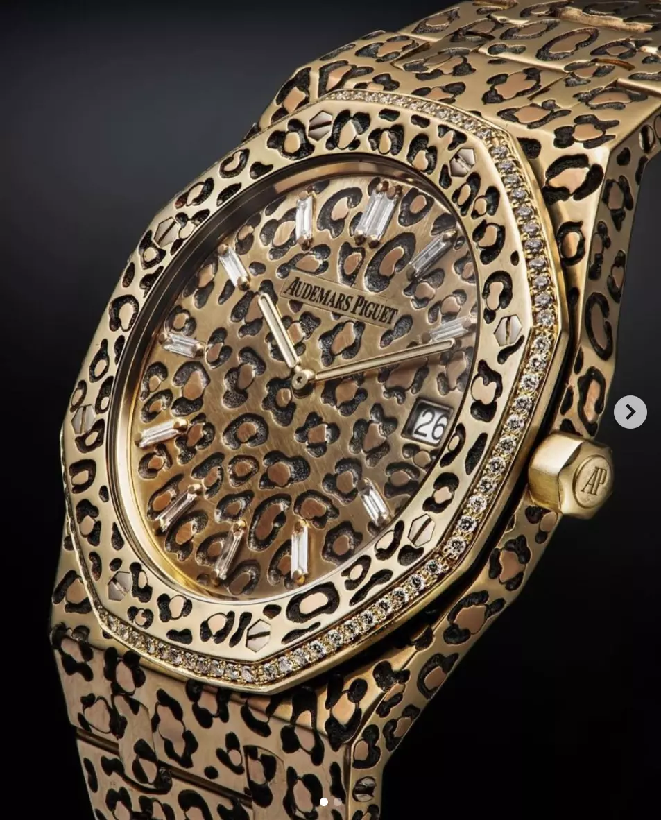 Attenzione: la stampa leopardata personalizzata di Billie Eilish Audemars Piguet Royal Oak non può essere nascosta... - Orologi Time and Tide 2323_7