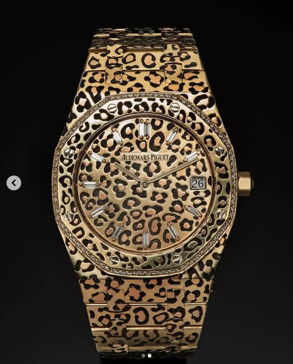 Attenzione: la stampa leopardata personalizzata di Billie Eilish Audemars Piguet Royal Oak non può essere nascosta... - Orologi Time and Tide 2323_8