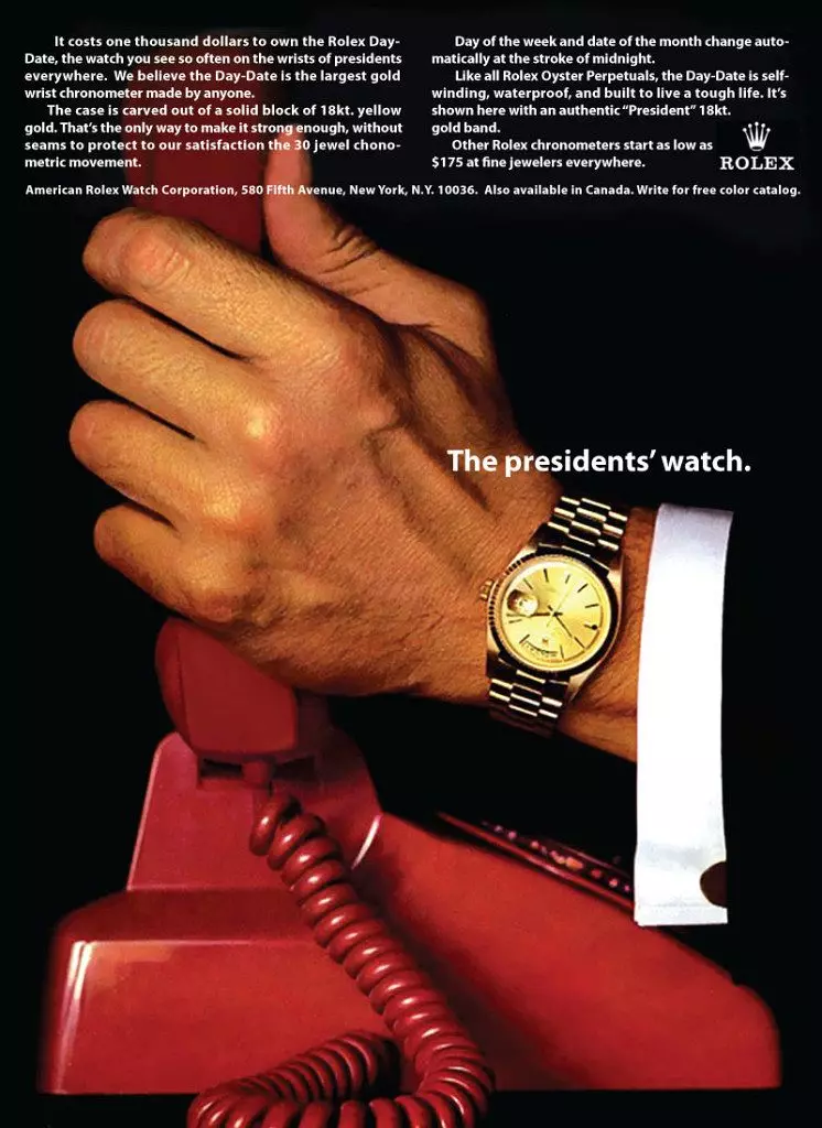 Реклама Rolex 1966 року на rolexblog.blogspot.com.au