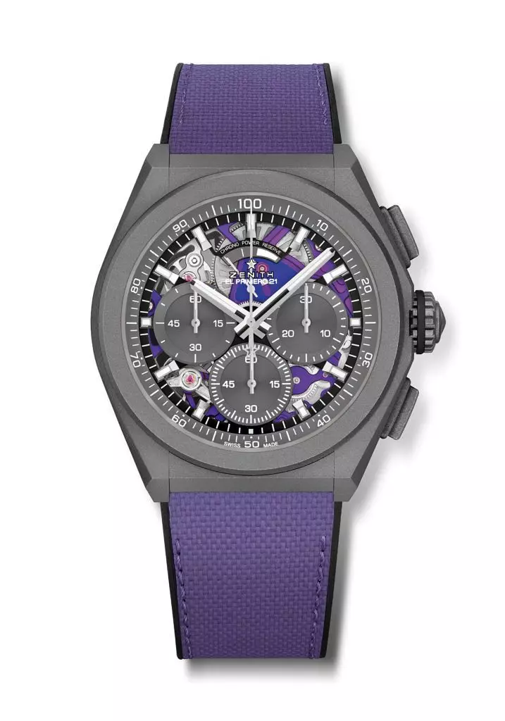 Пурпурнае валадаранне, фіялетавае валадаранне: Zenith Defy 21 Ultraviolet, высокачашчынны колер для высокачашчыннага хрона - гадзіннік часу і прыліваў 3885_5