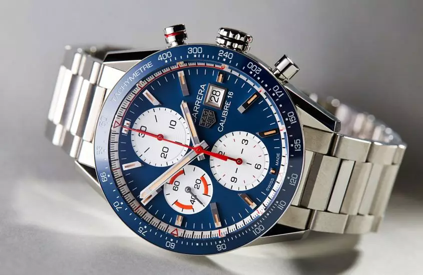 DYBENDE: Farve kommer til at spille med TAG Heuer Carrera Calibre 16 Chronograph - Time and Tide Watches 4003_1