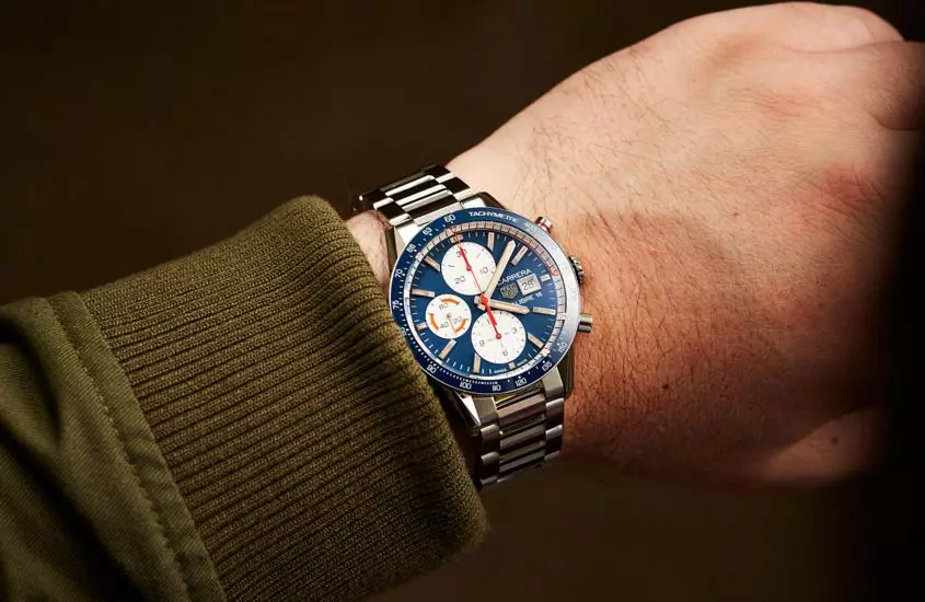 DYBENDE: Farve kommer til at spille med TAG Heuer Carrera Calibre 16 Chronograph - Time and Tide Watches 4003_5