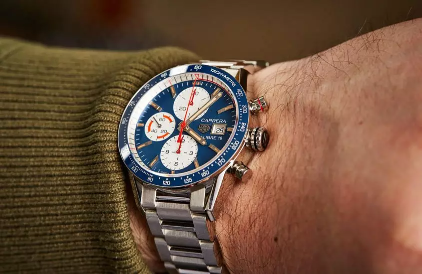 DYBENDE: Farve kommer til at spille med TAG Heuer Carrera Calibre 16 Chronograph - Time and Tide Watches 4003_8