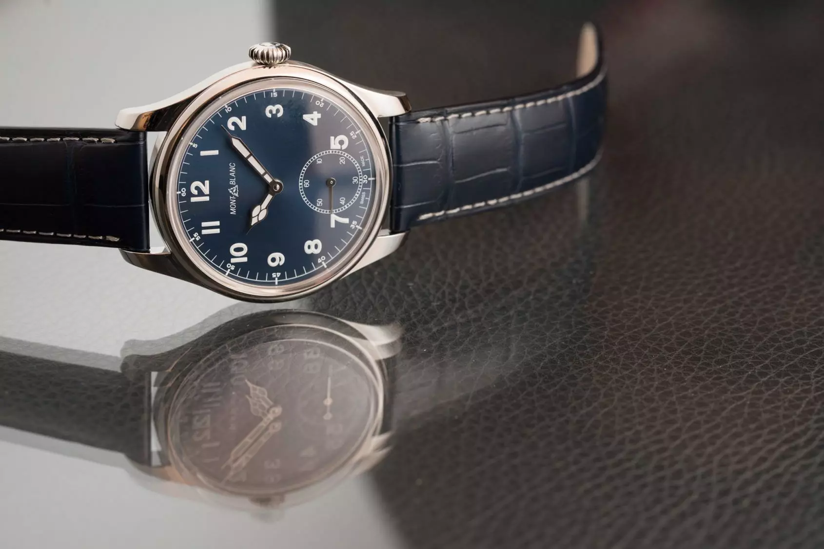 Montblanc 1858 Small Second cu Blue Dial Video Review
