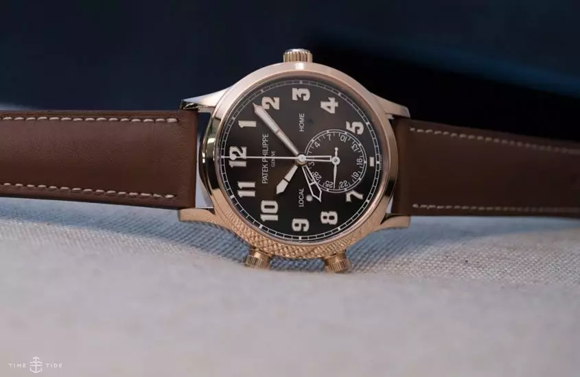 ПРАКЦЫЯ: Patek Philippe Ref. 5524 Калатрава Pilot Time Travel Time - гадзіннік часу і прыліваў 5755_2