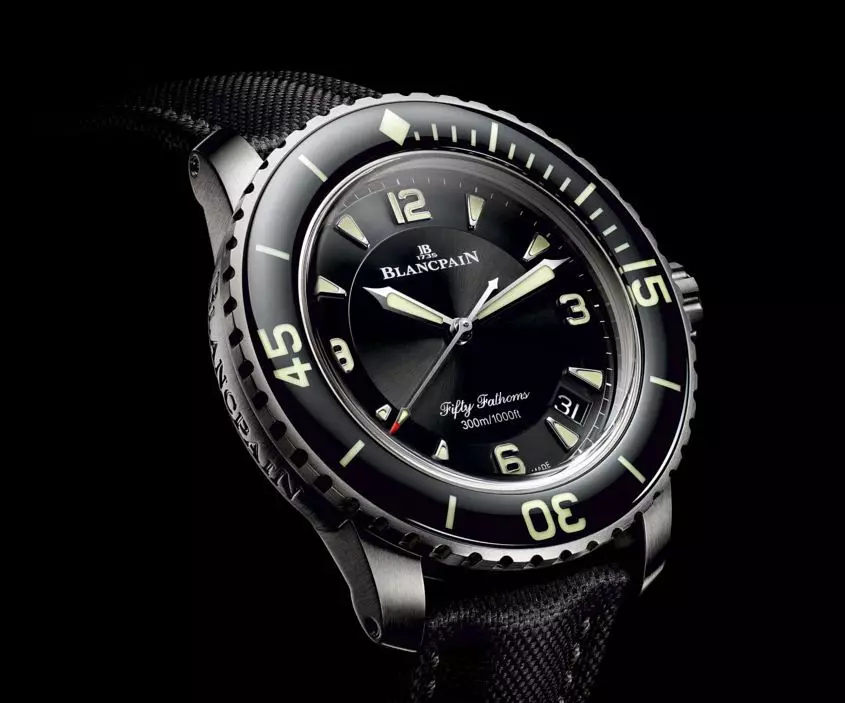 Pristatome: „Blancpain Fifty Fathoms“ iš titano – laiko ir potvynių laikrodžiai 6247_1