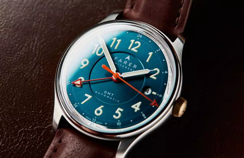 PRI ROKI: Cenovno ugoden, barvit dvočasovnik – Farer Lander GMT Automatic – ure za čas in plimovanje 6557_1