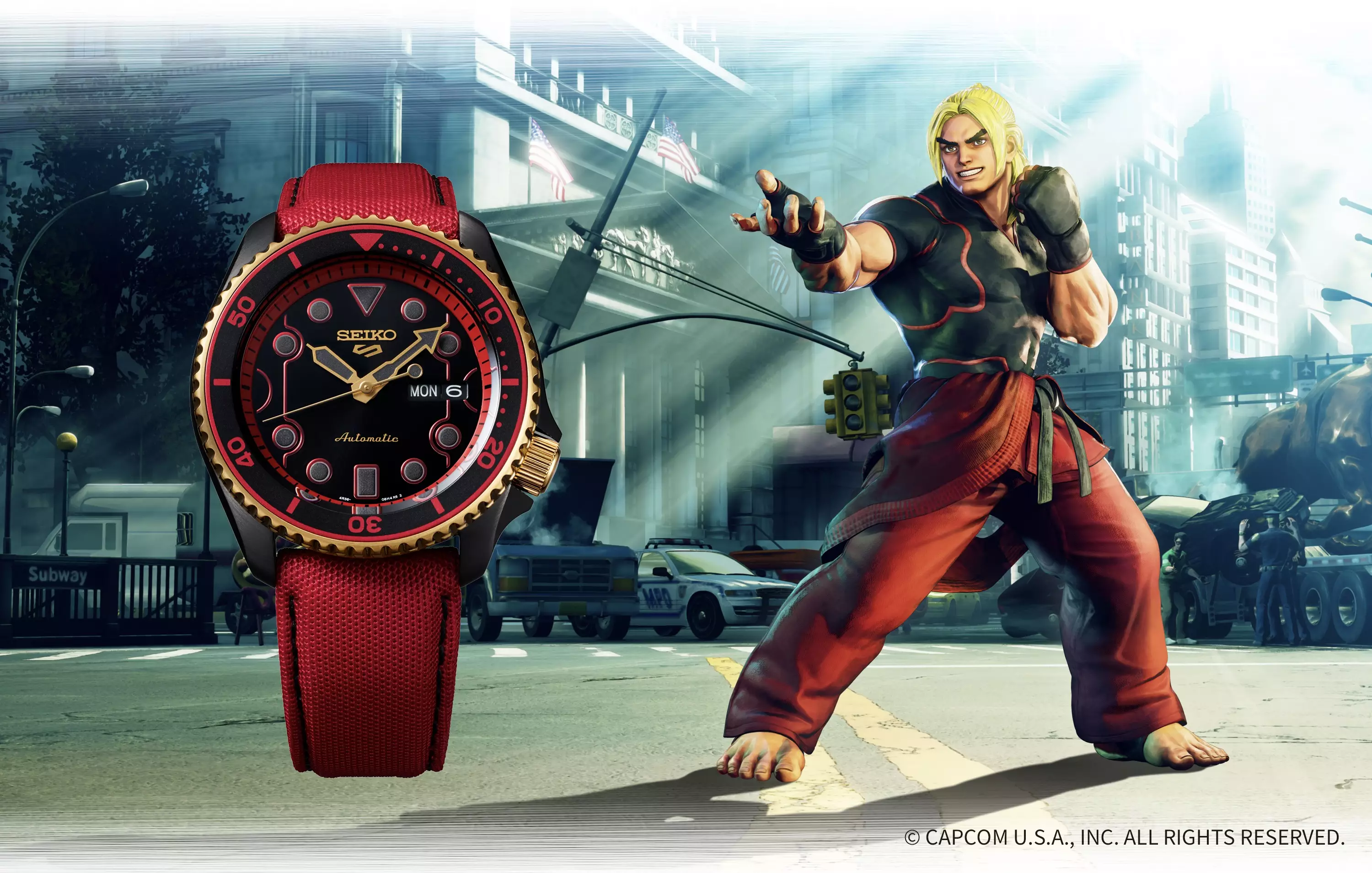 VİDEO: Bu Seiko 5 İdman əməkdaşlığı Street Fighter's Ken - Time və Tide Saatları ilə nokaut cəlbediciliyini təmin edir 6911_2