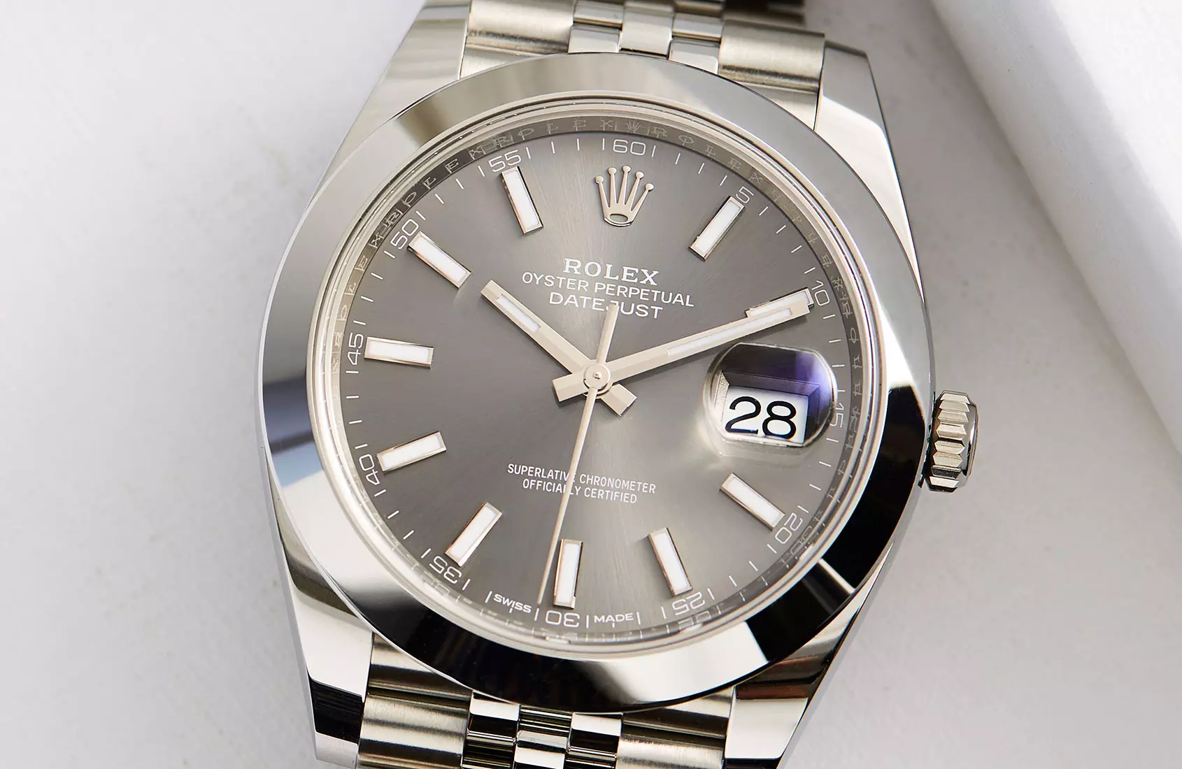 Rolex Oyster Perpetual Datejust 41 у аглядзе сталі