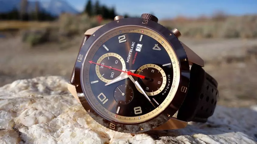 Cronograf Montblanc TimeWalker în aur roșu cu cadran maro – Revizuire practică 8029_1